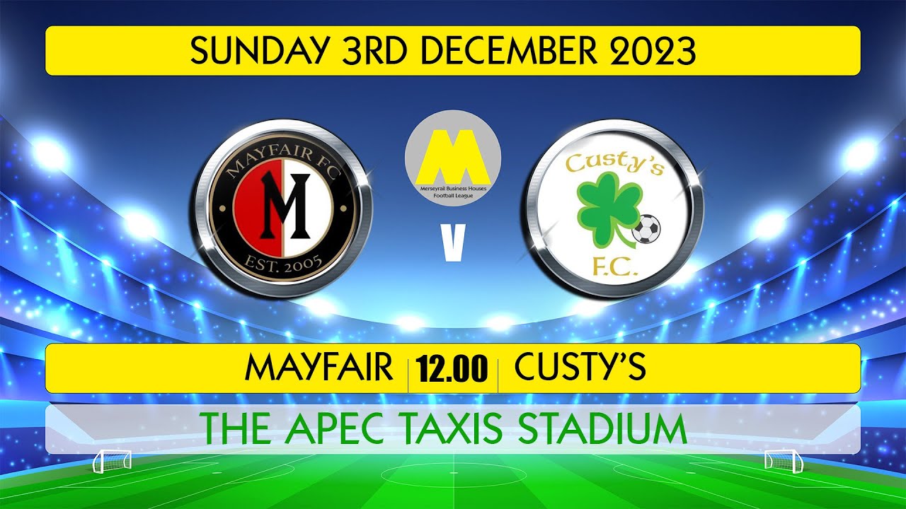 Mayfair FC v Custy's FC - 3rd December 2023 - YouTube