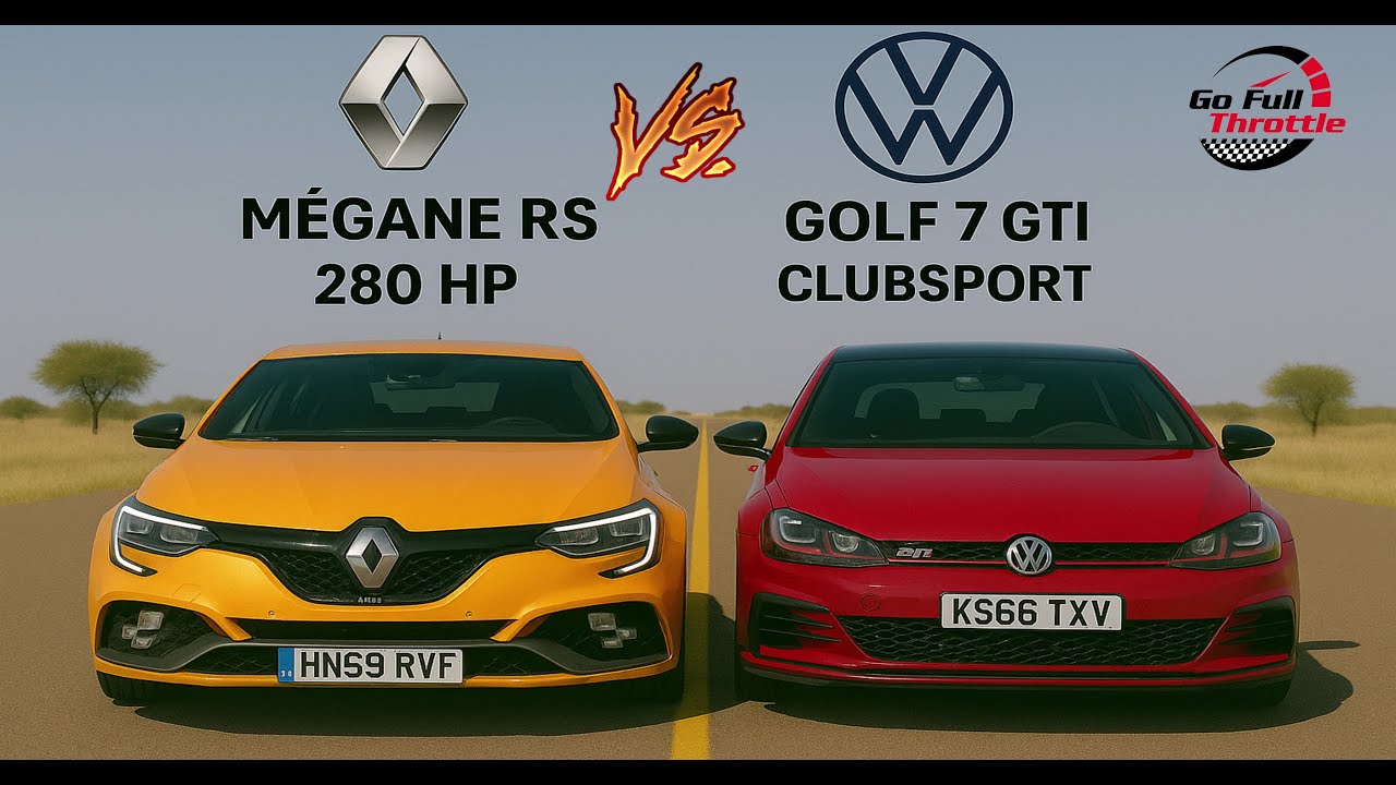 Mégane RS 280 vs VW Golf GTI Clubsport – Hot Hatch Royalty Face Off! 🏁 280 HP FWD Showdown - YouTube