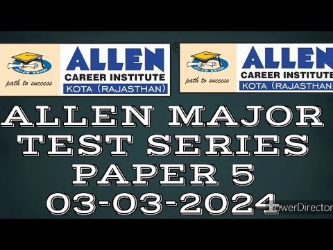 #ALLEN MAJOR TEST SERIES PDF IN DESCRIPTION BOX || SUBSCRIBE THIS ...