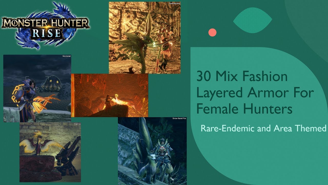 Monster Hunter Rise: 30 Female Mix Layered Armor Sets | I Got Carried ...