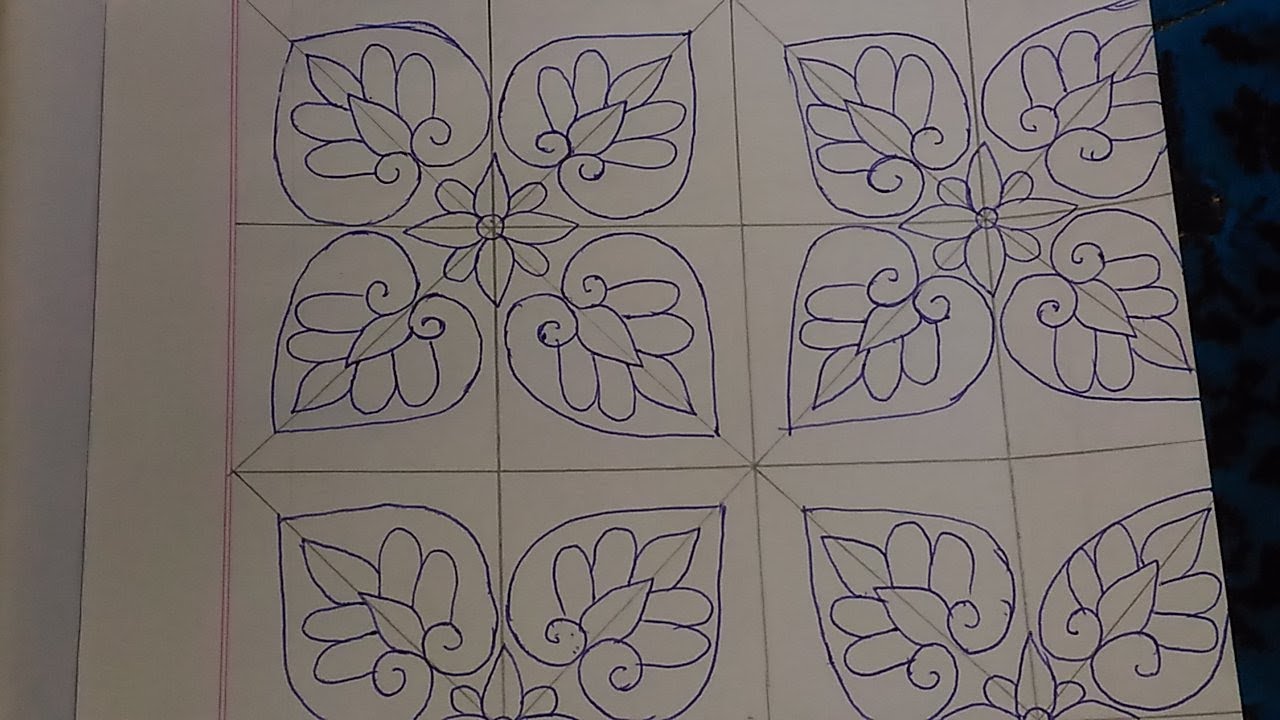 Nakshi Kantha Design drawing tutorial 125,নকশীকাঁথা নকশা,How to make ...