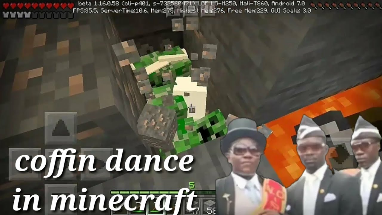 Coffin dance meme in minecraft #1 (meme caixão no minecraft #1) - YouTube