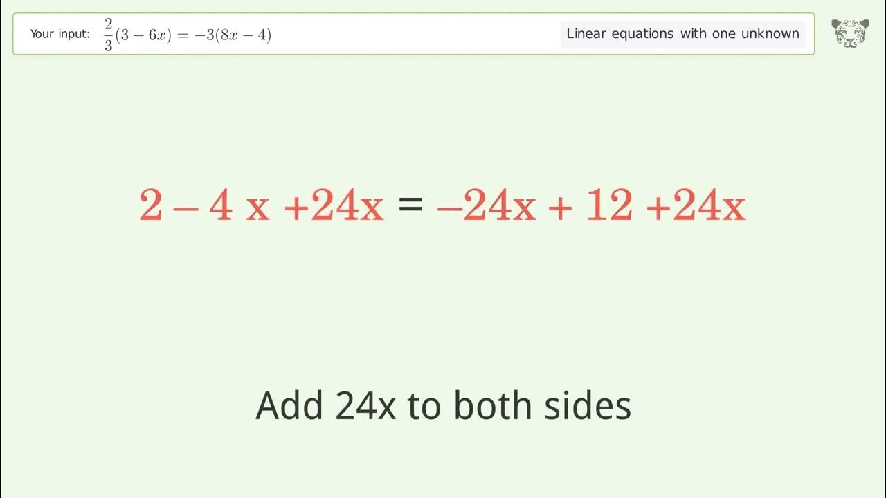 Linear Equation With One Unknown Solve 2 3 3 6x 3 8x 4 Step by step linear-equation-with-one-unknown-solve-2-3-3-6x-3-8x-4-step-by-step