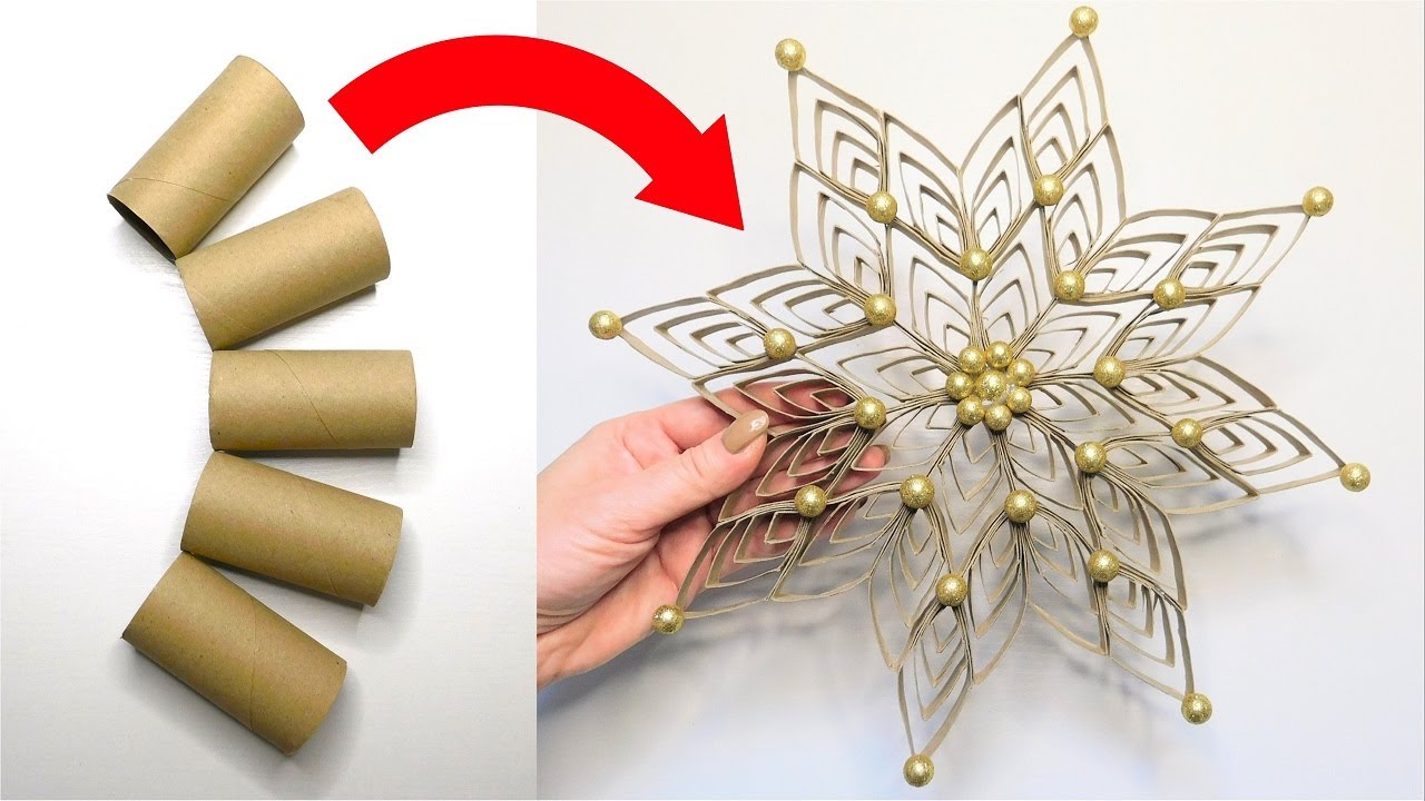 Unbelievable Star from Toilet Paper Rolls ⭐️ Easy Reuse DIY Idea ⭐️ ...