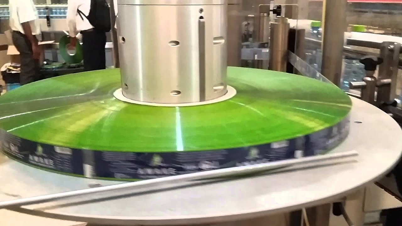 Awake Water Label on Horizontal Machine - YouTube