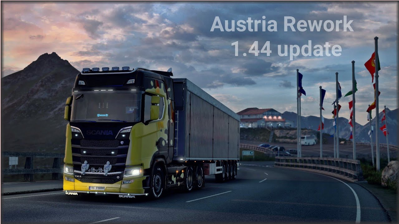 Ets2 - Austria Rework - Beautiful Mountain Road - 1.44 update - YouTube