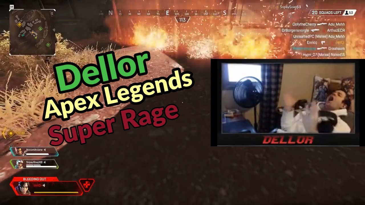 Dellor Apex Legends Super Rage Compilation - YouTube