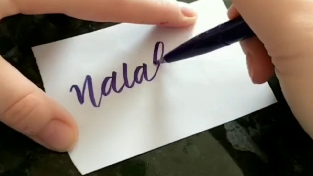Natalie - modern calligraphy name - YouTube