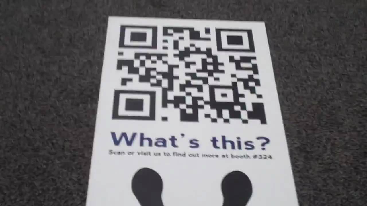 interlinkONE Shows Off Its QR Code Floor Decal at Dscoop 5 - YouTube