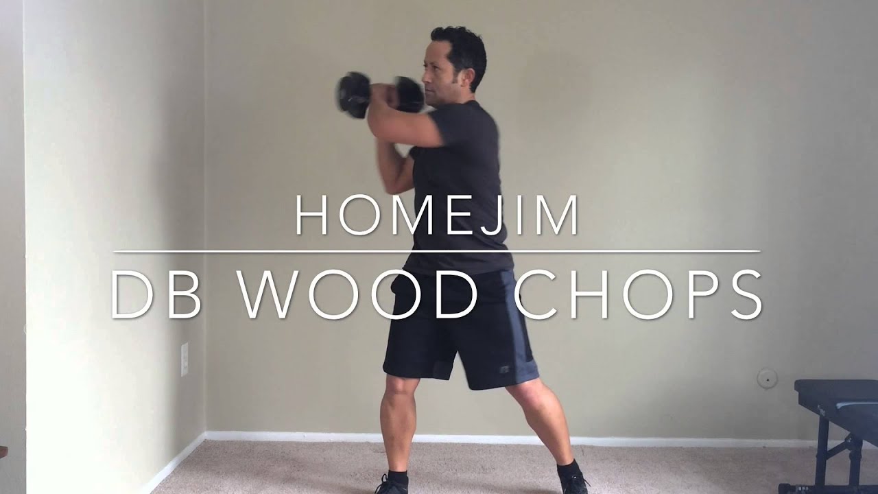 Dumbbell wood chops - exercise for core - HOMEJIM - YouTube
