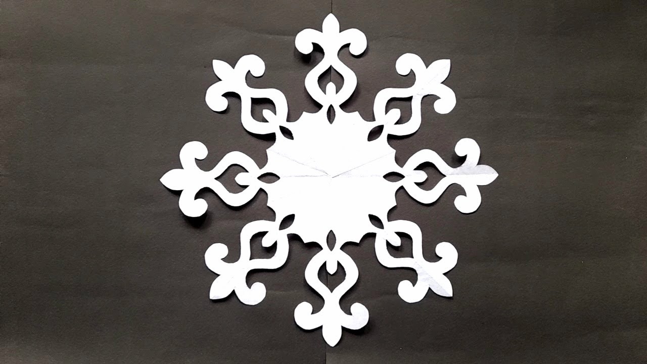 Easy Paper Snowflake || Paper Cutting Design || Christmas Decoration ...