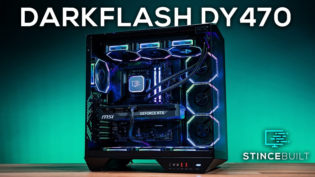 darkFlash DY470 PC Case Full Build | StinceBuilt Livestream with ...