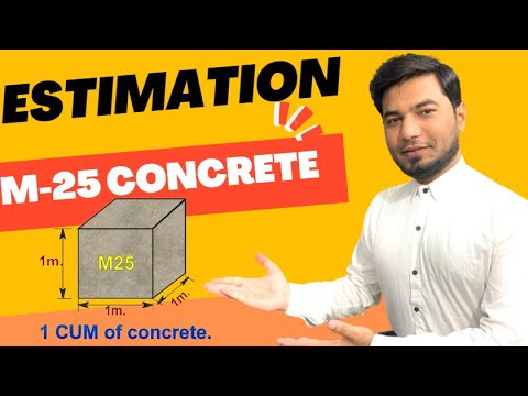 Material Estimation for M25 grade concrete | Estimation of cement,sand ...