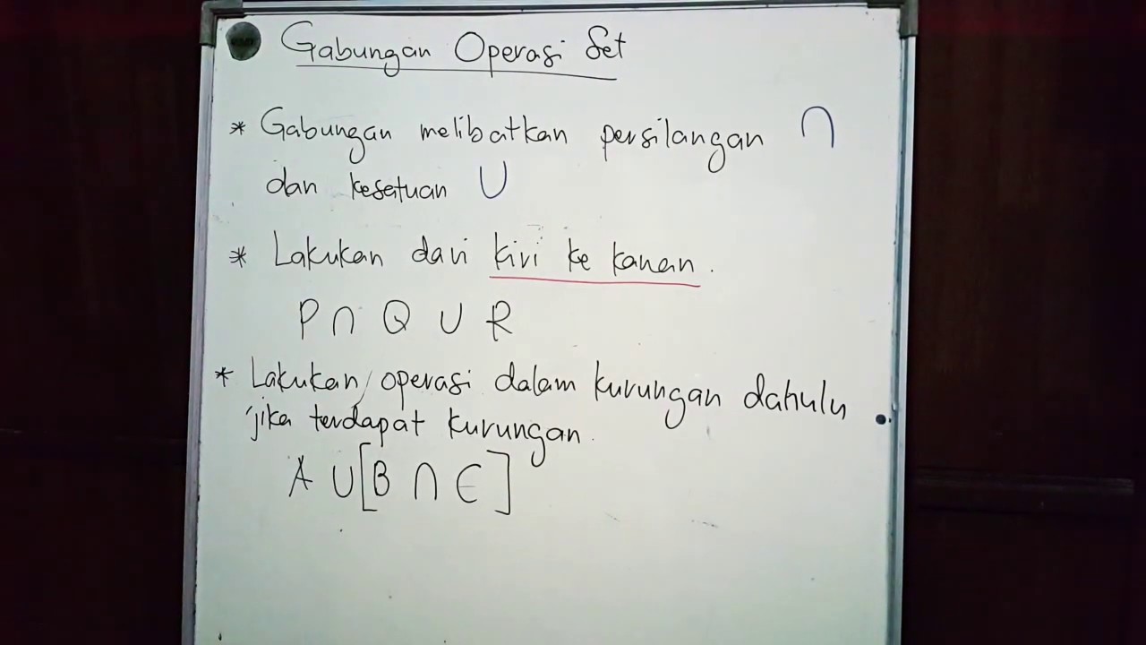 Matematik T4B4 Operasi Set ~ part 5 - YouTube