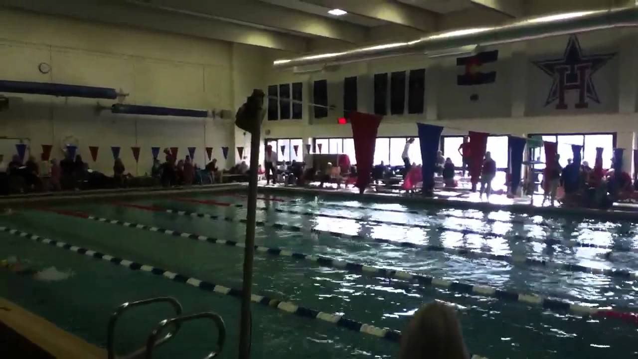 Ethan 100 yard freestyle at swim meet - YouTube