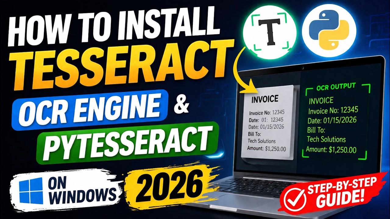 How to Install Tesseract OCR & PyTesseract on Windows (2026) Step-by ...
