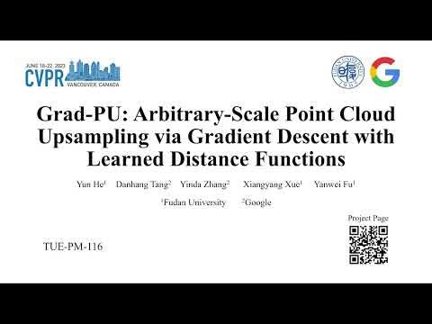 Grad-PU: Arbitrary-Scale Point Cloud Upsampling via Gradient Descent with Learned Distance ...
