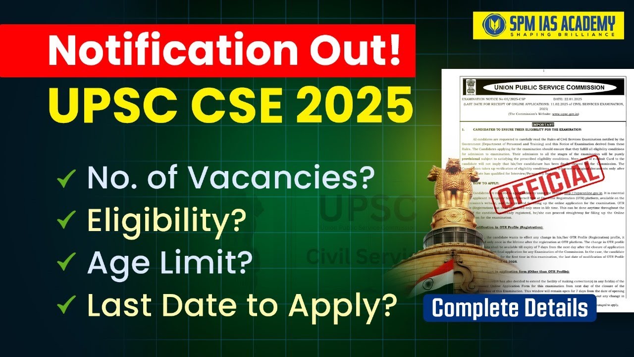 UPSC Notification 2025 Out | UPSC 2025 Notification | UPSC CSE 2025 ...