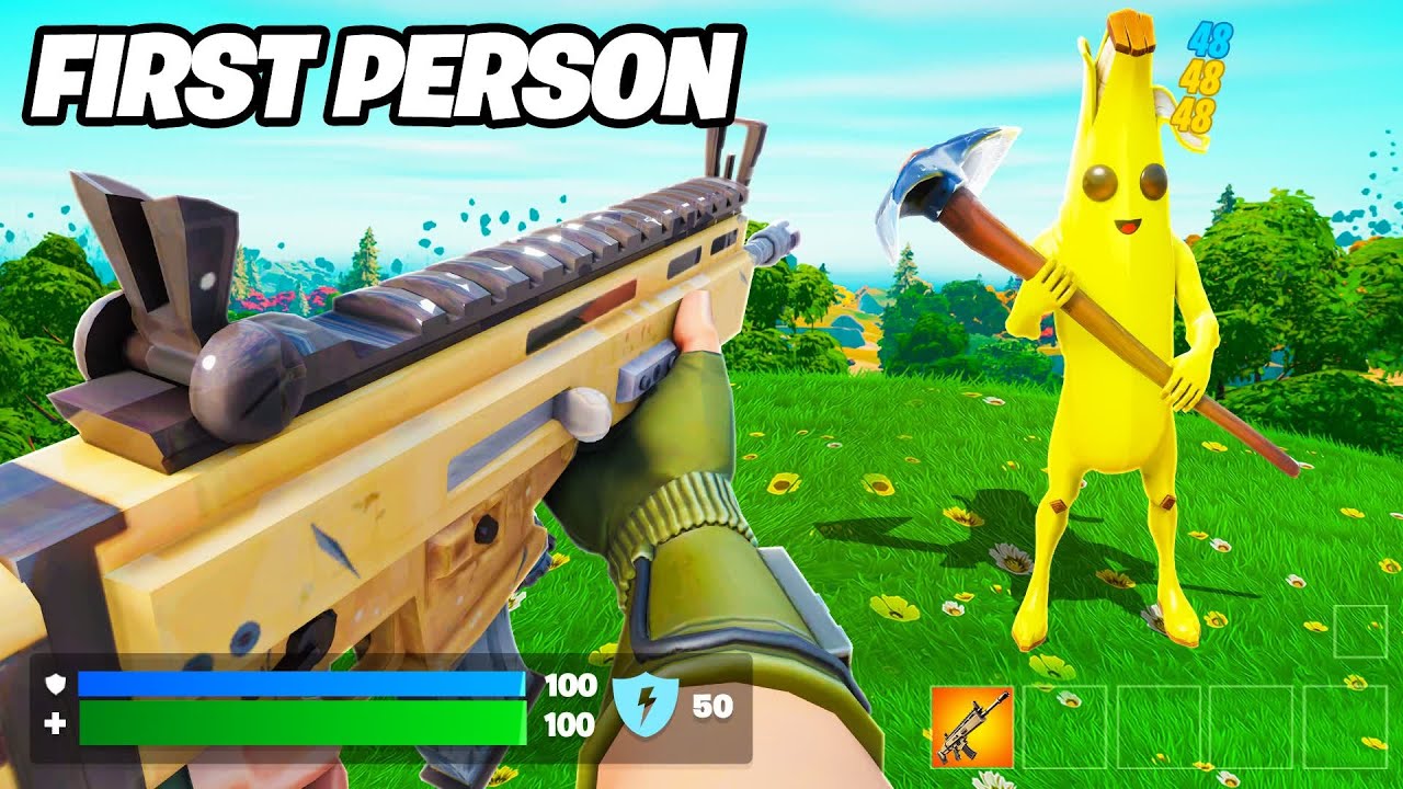 Fortnite First Person Mode Gameplay - YouTube