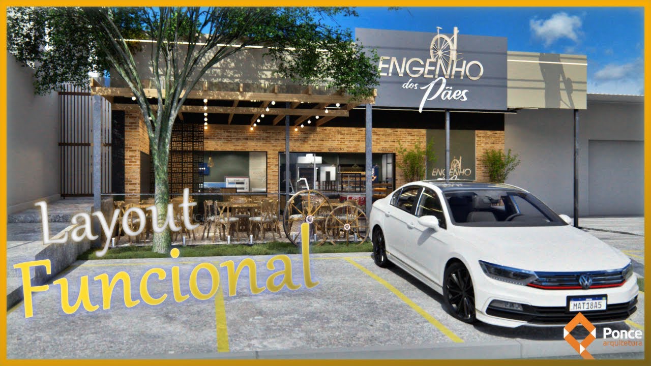 APRESENTAÇÃO 3D de um layout FUNCIONAL PARA SUA PADARIA ft ( Engenho ...