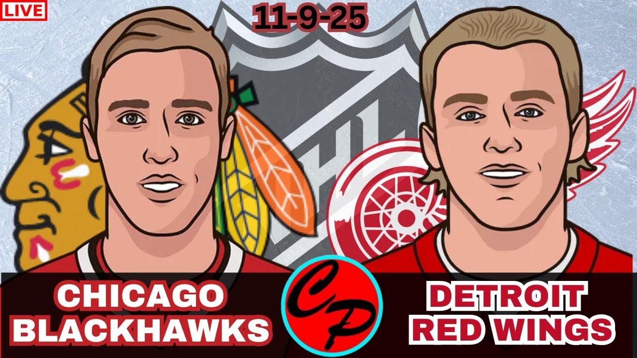 CHICAGO BLACKHAWKS vs DETROIT RED WINGS NHL HOCKEY Game 16 LIVE GAME ...