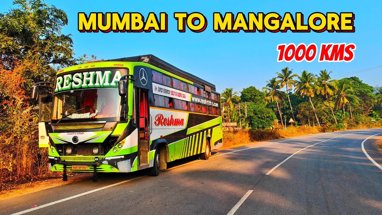 🚌MUMBAI TO MANGALORE FULL BUS JOURNEY BY RESHMA TRAVELS | Cabin Ride ...