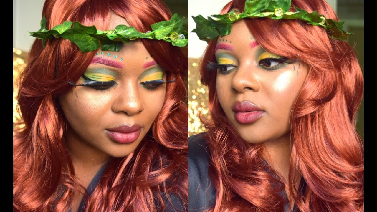 Poison Ivy Halloween Makeup Tutorial - YouTube