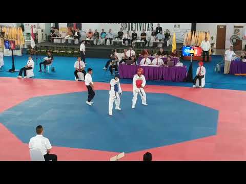 Aksi Reinaldy di Pra PON Taekwondo 2019 Banten