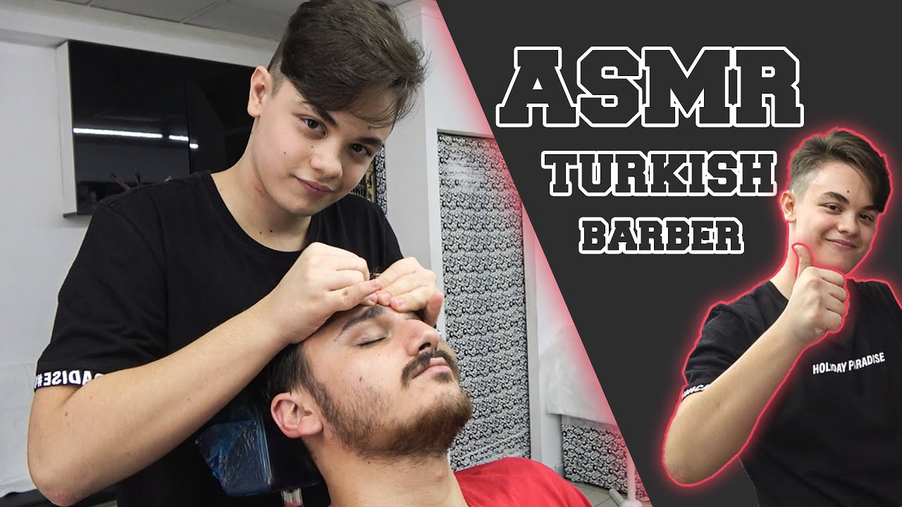 ASMR Turkish Barber Face, Head and Body Massage - YouTube