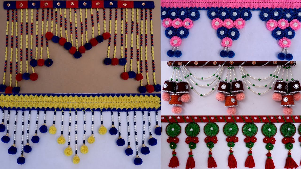 5 AMAZING DOOR HANGING TORAN FROM WOOLEN || WOOLLEN WALL HANGING TORAN ...
