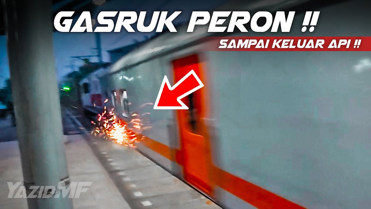 SAMPAI BERAPI🔥!! Kereta Api Kutojaya Utara Gasruk Peron Stasiun Bekasi ...