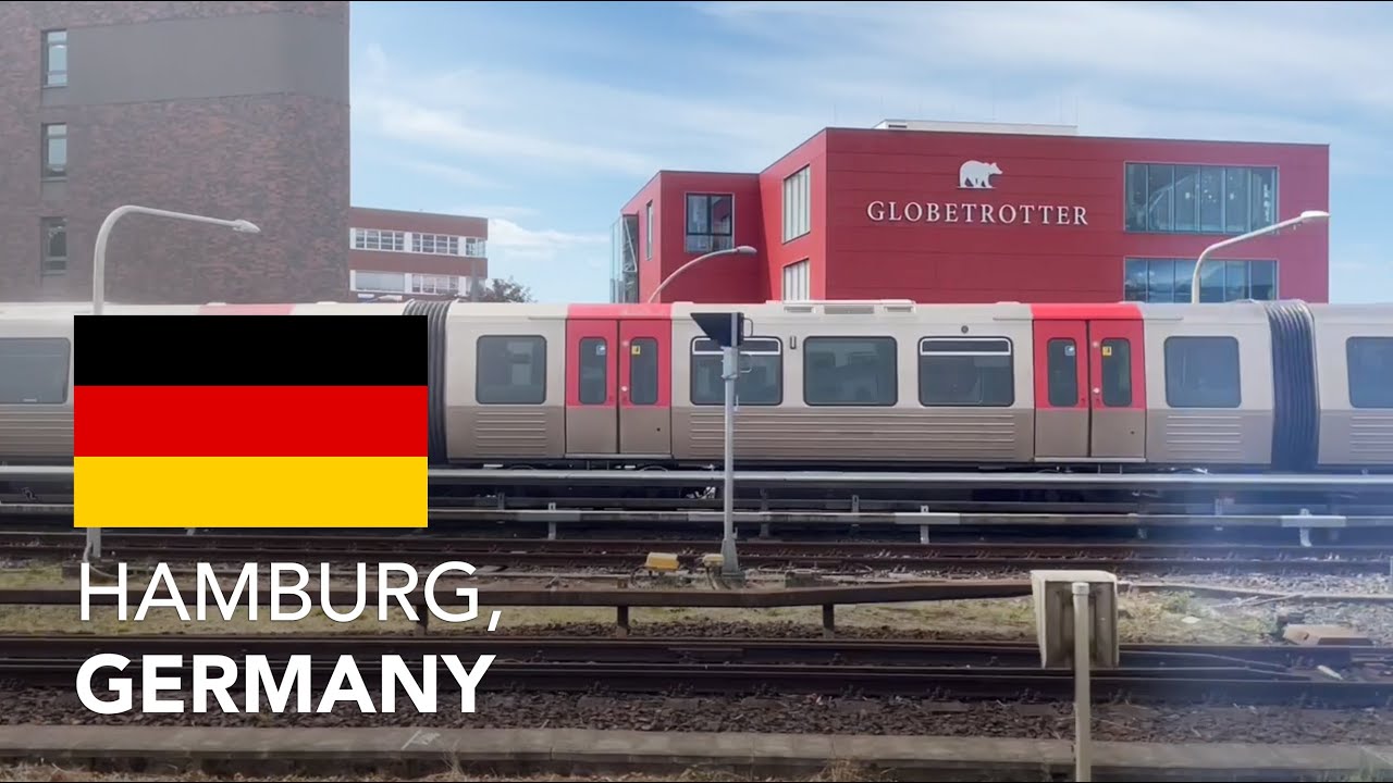 S1 train 🚈 from Hamburg airport to the Central Station (Hauptbahnhof ...