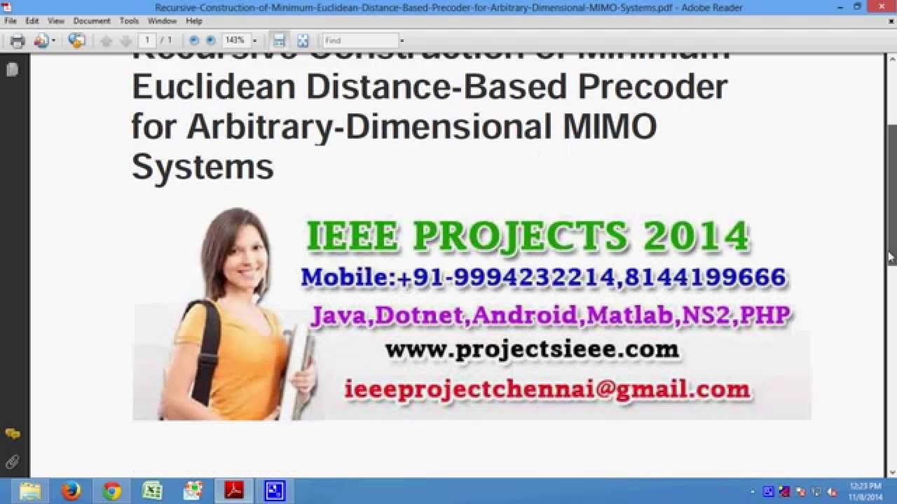 Recursive Construction Of Minimum Euclidean Distance Based Precoder For Arbitrary Dimensional 7289
