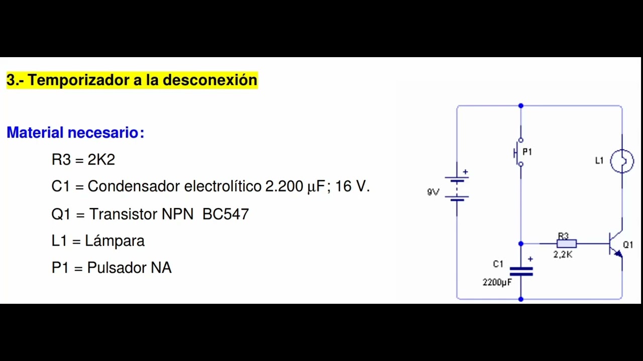 Diagrama Circuito electrónico con transistor electrónica básica - YouTube