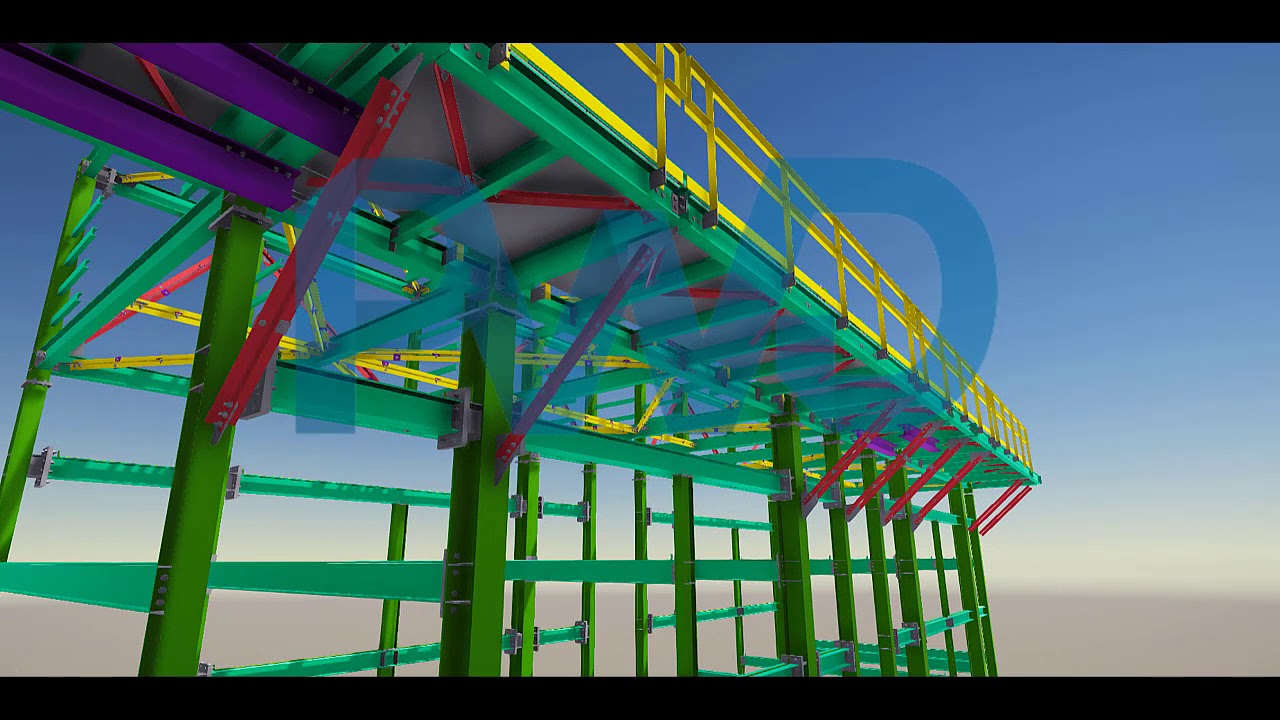 Pipe Rack - Projeto Ano de 2014 - Tekla Structures - YouTube