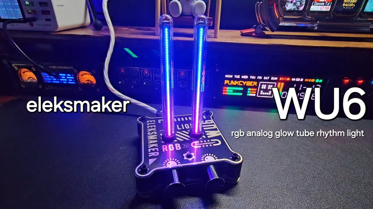 [EleksMaker] WU6 | RGB analog glow tube rhythm light | Unboxing | asmr ...