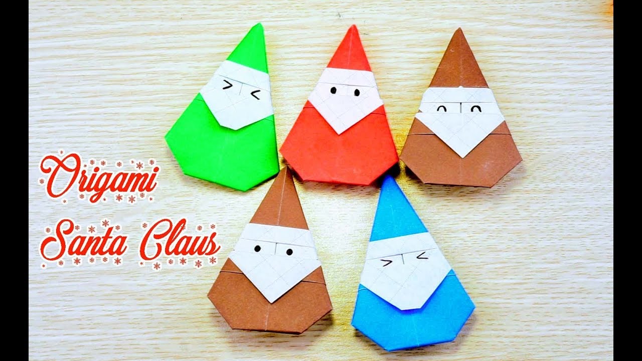 DIY Christmas Santa Claus - How To Make Origami Santa Claus Easy Fast ...