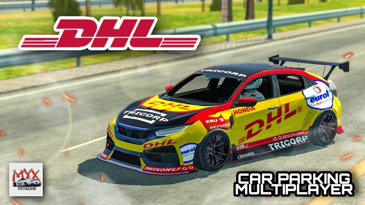 CAR PARKING MULTIPLAYER DECAL TUTORIAL - HONDA TCR DHL LIVERY | CAR ...