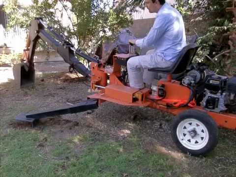 Harbor Freight Trencher converted to Electric Backhoe with EzPowerPlant ...