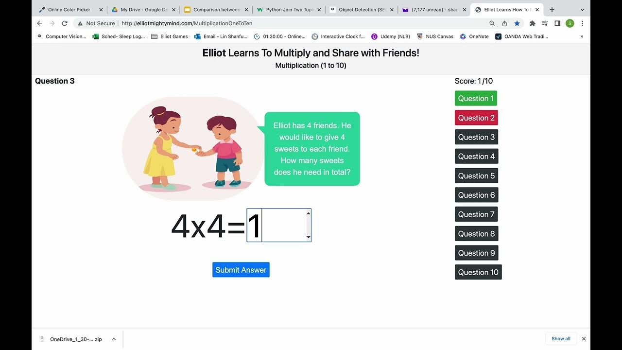 Simple Multiplication Exercise for Kids - YouTube