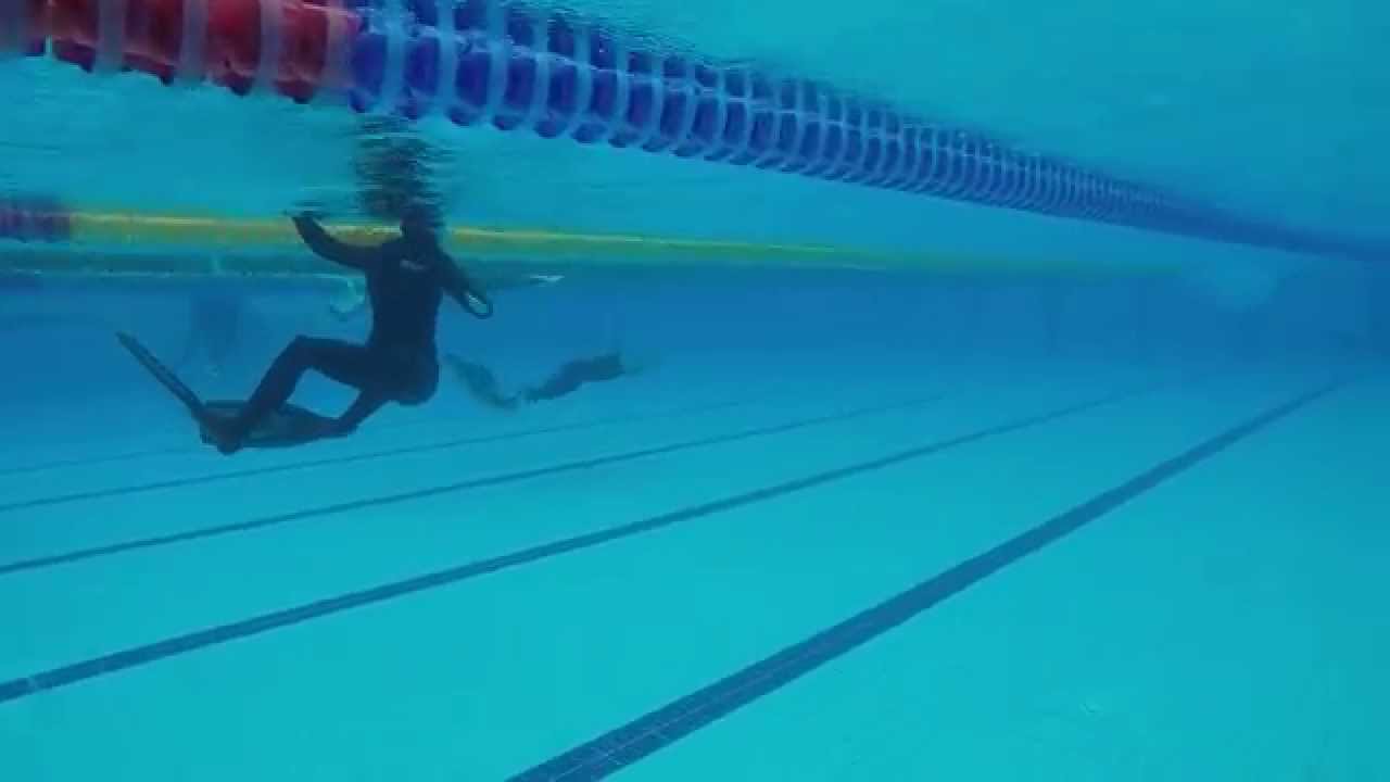 Freediving. Dynamic apnea (DYN) 260 m national record. Alexander ...