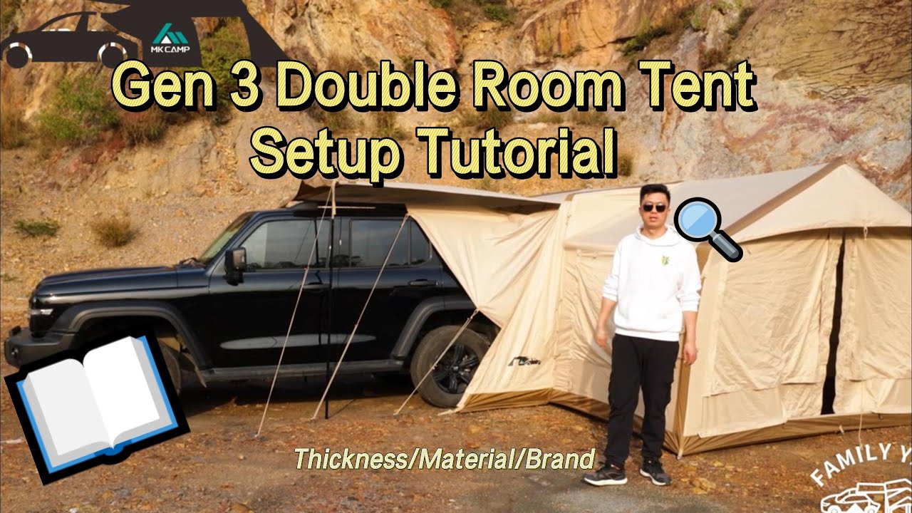 MKCAMP Gen3 Double Room Tent Setup Tutorial｜Quick setup - YouTube