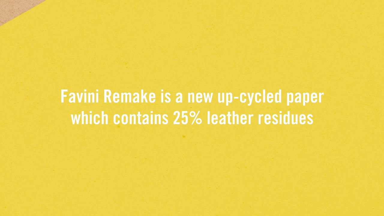 Favini Remake, a new up-cycled paper! - YouTube