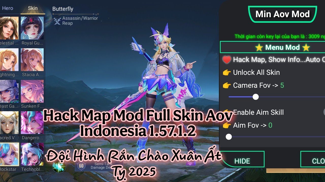 Hack Map Mod Full Skin Aov Indonesia 1.57.1.2 || Đội Hình Rắn Chào Xuân ...