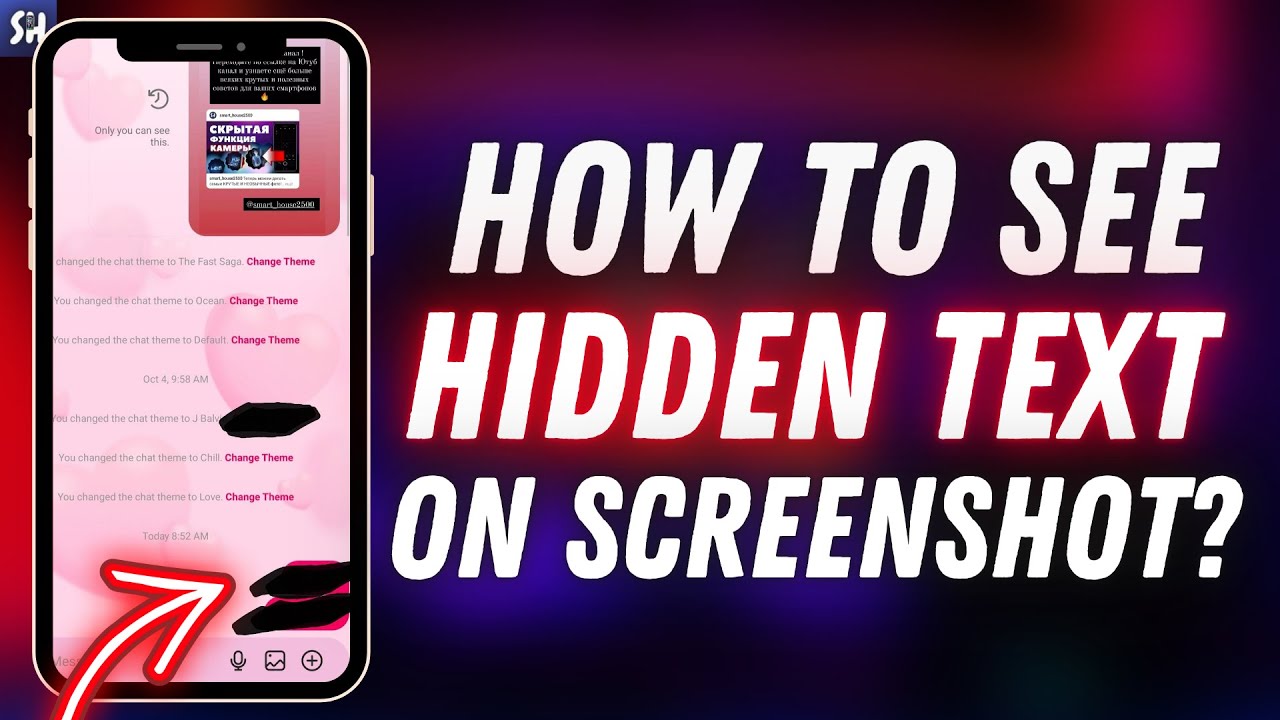How to see hidden text on screenshot on Mobile? Android/IPhone - YouTube