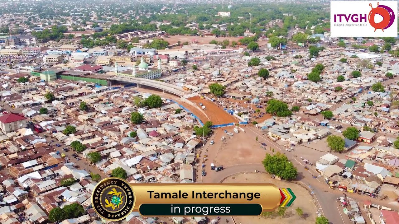 Tamale interchange is gradually taking shape - YouTube