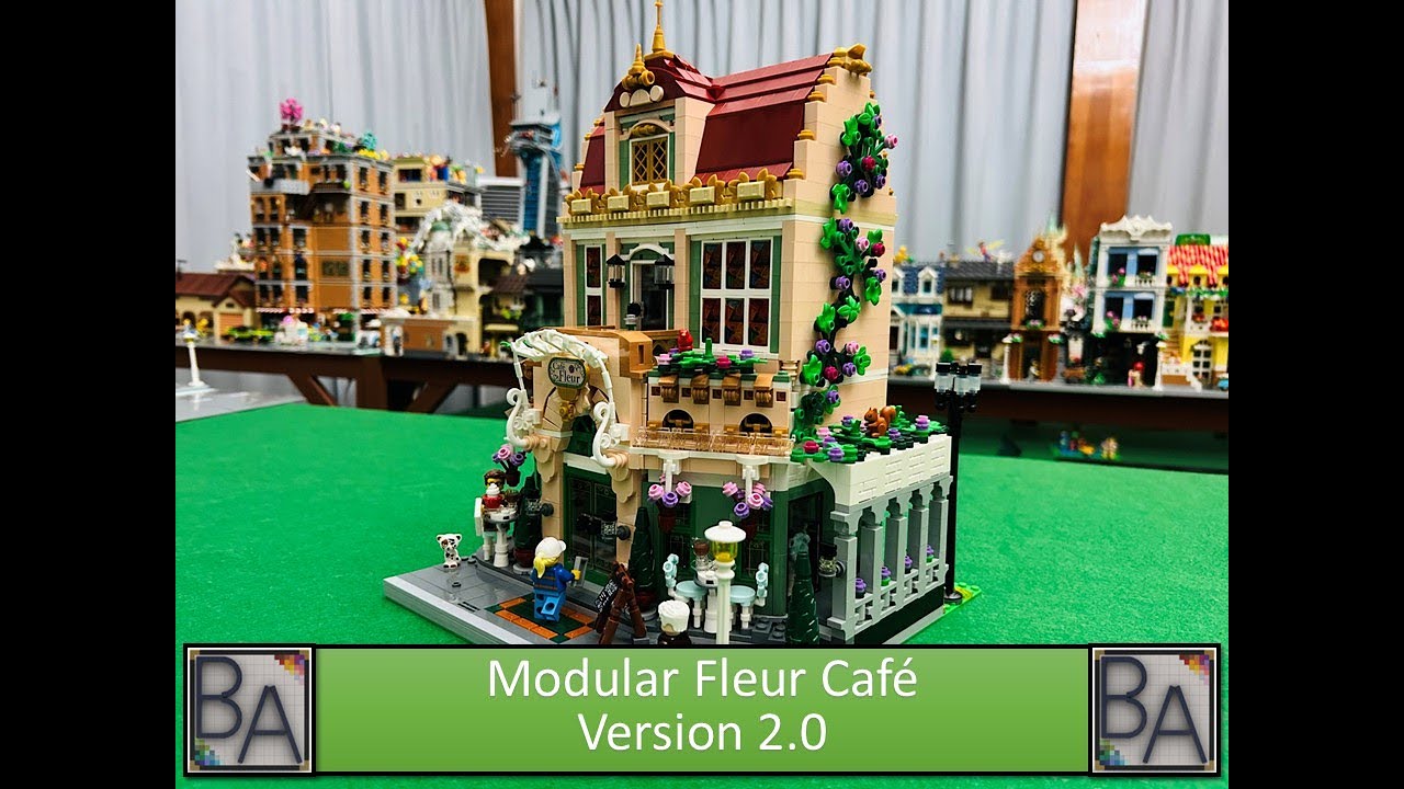 LEGO MOC - Modular Fleur Cafe V2 - YouTube