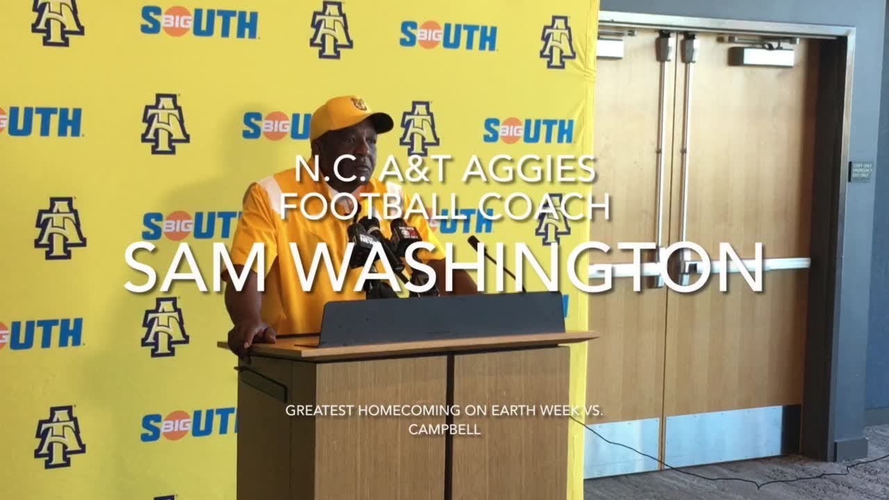 N.C. A&T football coach Sam Washington 102422 - YouTube