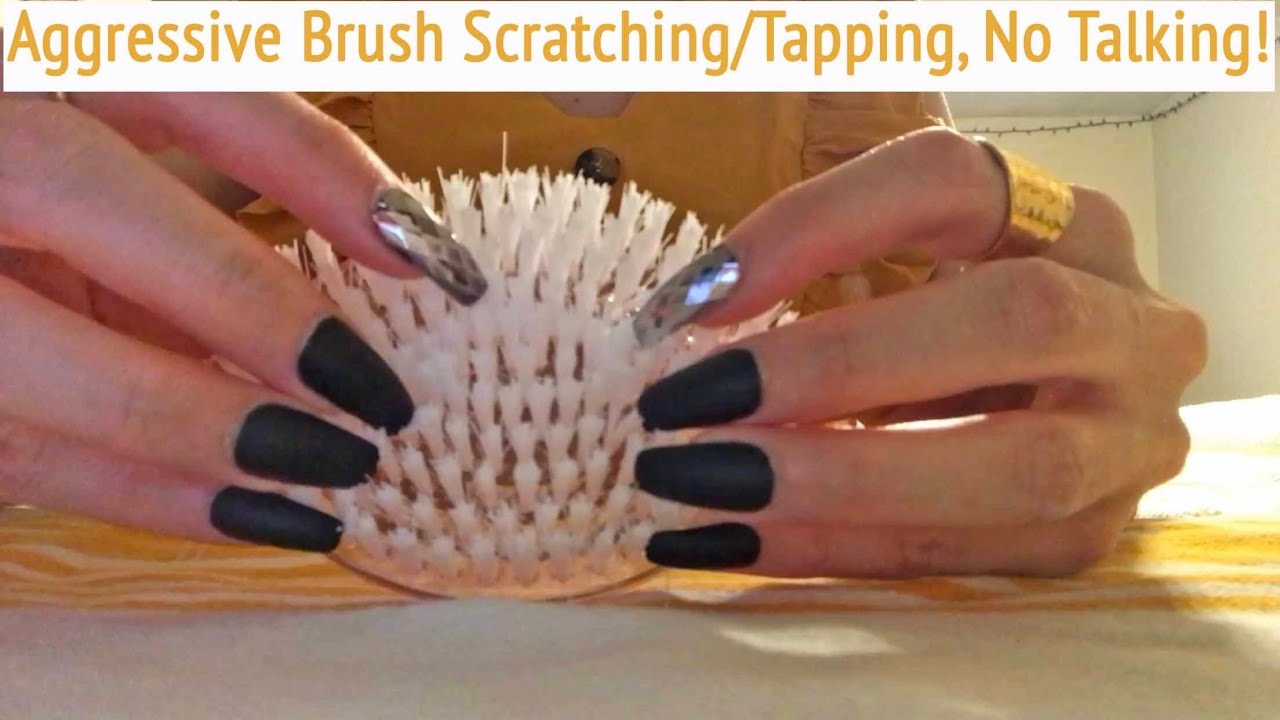 ASMR * Aggressive/Fast Brush Tapping & Scratching * Jenny's Custom ...