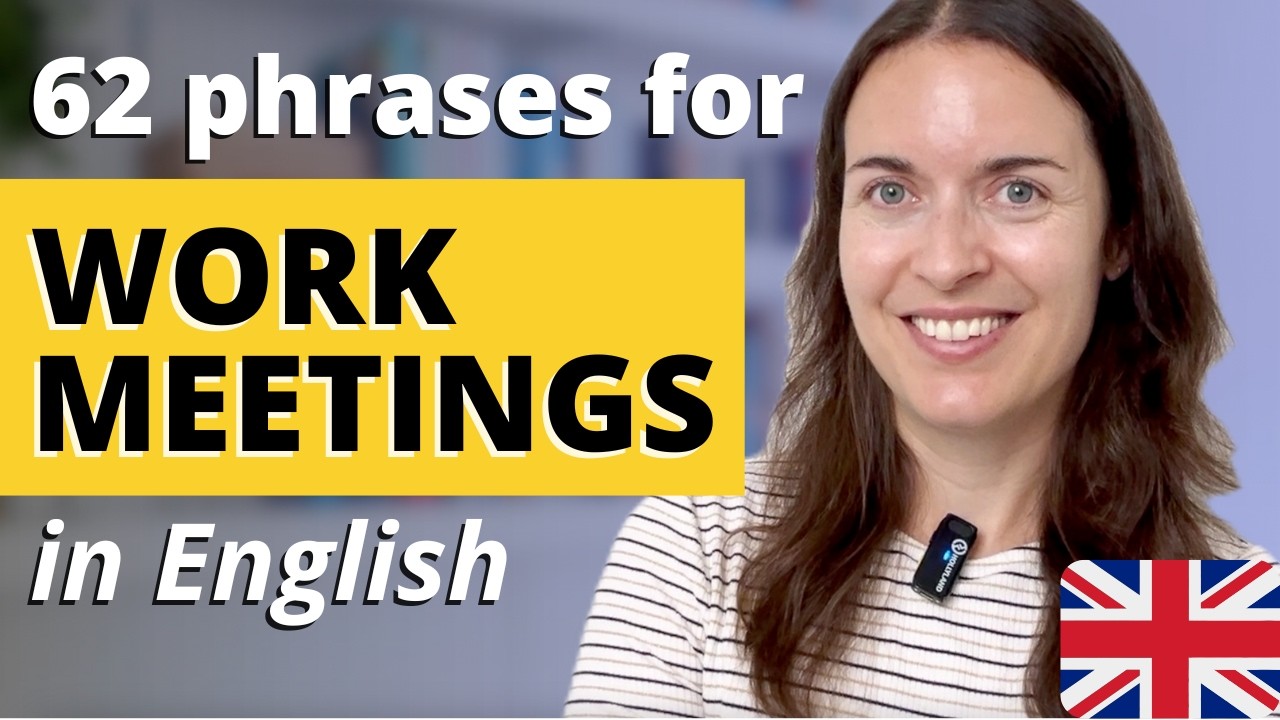 62 English phrases for WORK MEETINGS | Business English - YouTube
